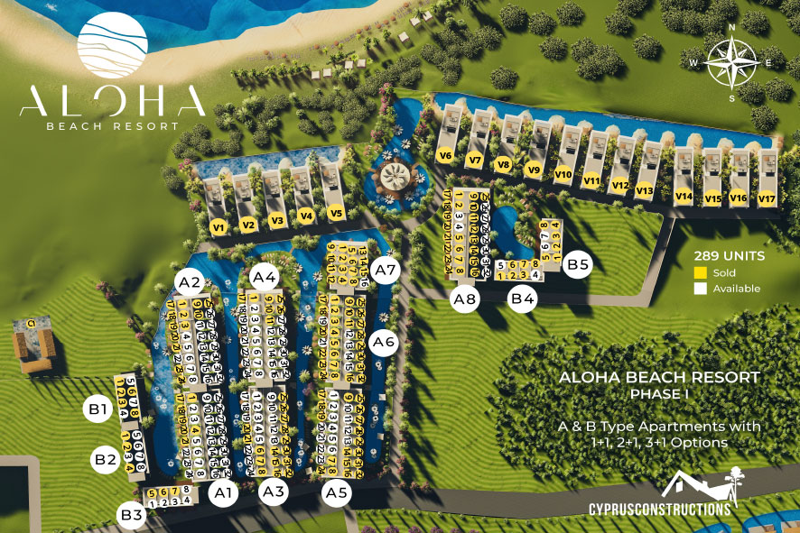 Aloha beach resort, Under construction project located in Esenteppe ...